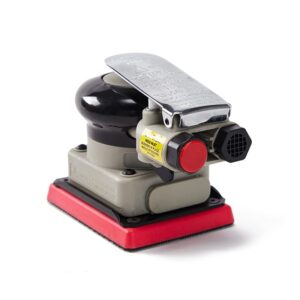 Air Square Orbit Finishing Sander 3mm Orbit Pneumatic sheet Sander for deep corner, 3” x 4"