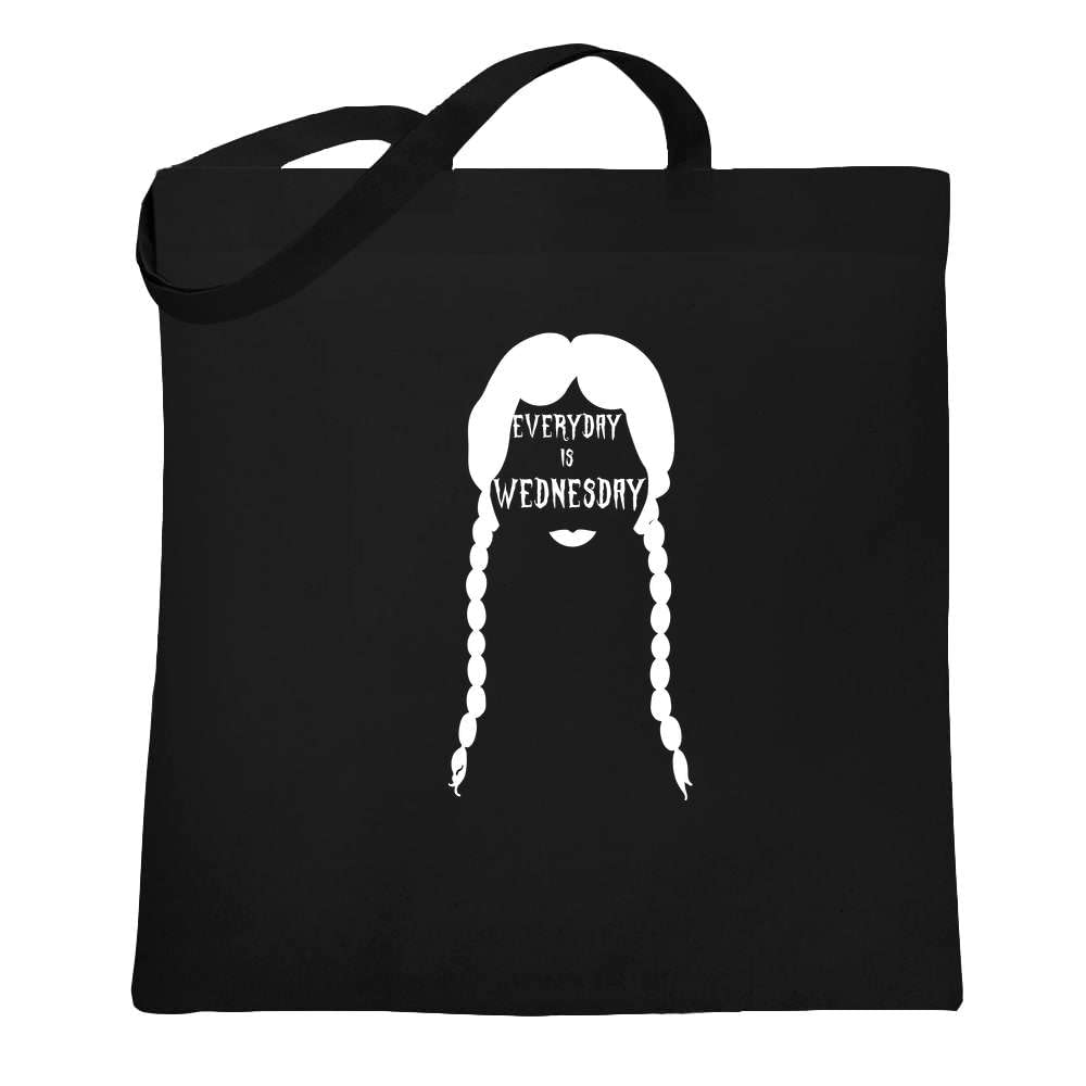 Pop Threads Every Day Is Gothic Funny Halloween Goth Canvas Tote Bag Black 15x15 inches