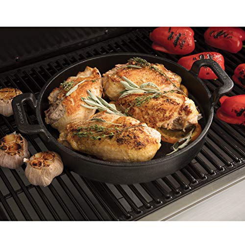 Cuisinart CCP-1000, Pre-Seasoned Cast Iron Griddle Pan, 10"