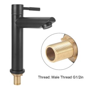 2in Kitchen Faucet Stainless Steel Water Tap Male Thread Single Cold Water Tap for Home Bathroom Basin Kitchen(#1)