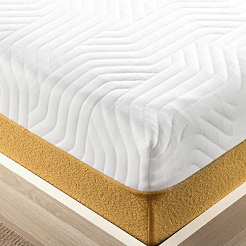 Mellow 10 Inch LAGOM Hybrid Mattress Queen - Bamboo Charcoal Memory Foam and Pocket Springs, CertiPUR-US Certified Foams, Oeko-TEX Certified Eco Cover, Copper Infused Comfort Foam,Black