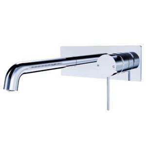 zukki copper bathtub faucet bathroom fixtures vanity vessel sink faucet wall mounted brass basin mixer taps sink mixer tap faucet hot and cold spout sink rough valve polished chrome