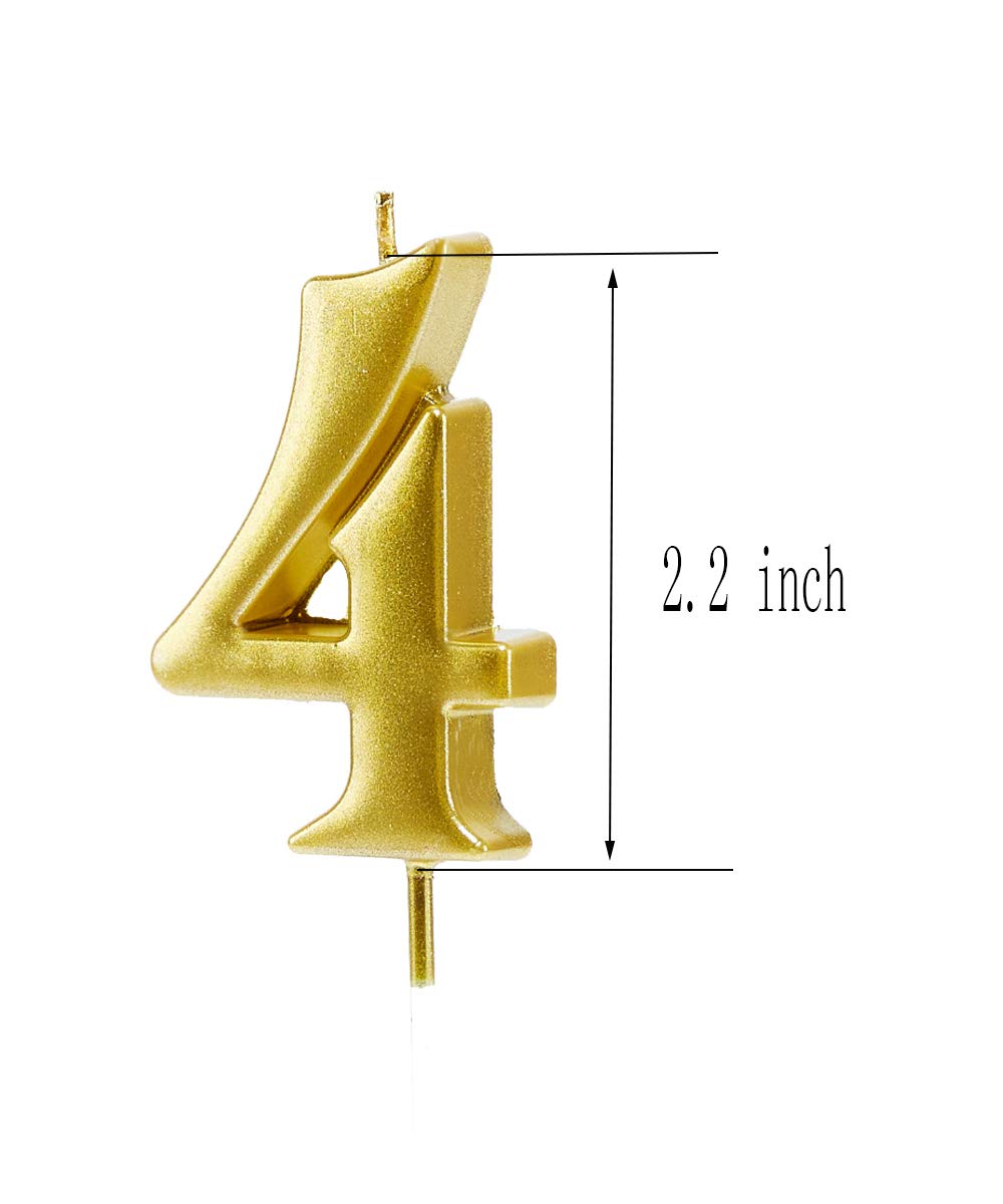 Gold 40th Birthday Candles,Number 40 Cake Topper for Party Decoration