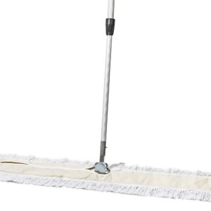 Tidy Tools Commercial Dust Mop & Floor Sweeper, 60 inch Dust Mop for Hardwood Floors, Cotton Reusable Dust Mop Head, Extendable Mop Handle, Industrial Dry Mop for Floor Cleaning & Janitorial Supplies