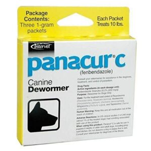 canine dewormer three 1-gram packets