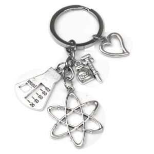 medical key chain needle syringe, stethoscope cute keychain jewelry gift diy handmade (#11)