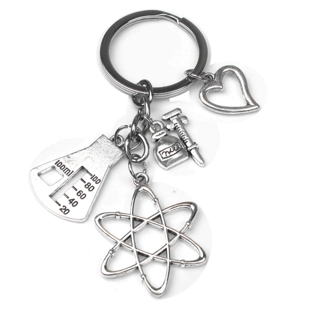 Medical key chain needle syringe, stethoscope cute keychain jewelry gift DIY handmade (#11)