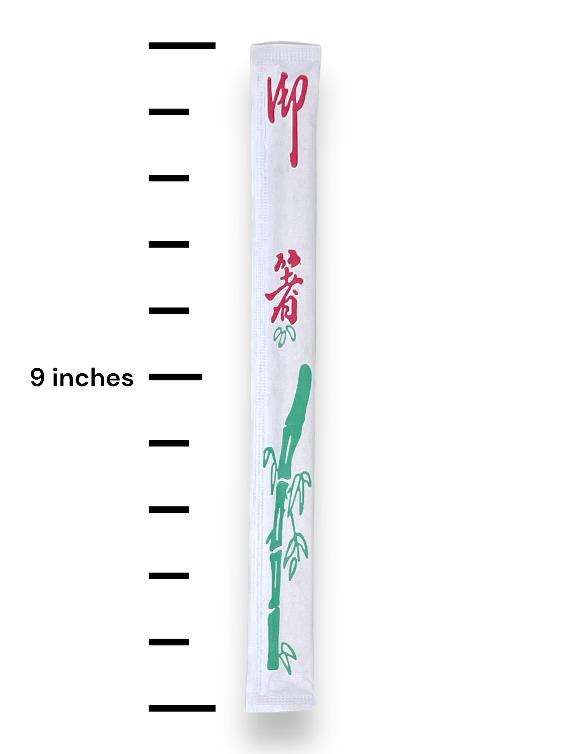 Chinese Bamboo Disposable Chopsticks - Pack of 100 Pairs, 9" long, Has Directions on the Back of Each Pair! Great for Everyone and Food Service Customers!