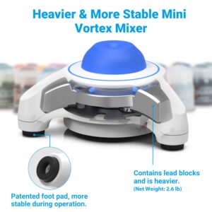 FOUR E'S SCIENTIFIC Mini Vortex Mixer - Lab Vortex Shaker, 5600rpm, Touch Function Portable Paint Mixer for Acrylic Miniature Hobby Model Paints Nail Polish