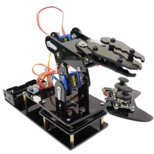 lk cokoino robot arm for arduino, smart robot building kit that can memorize and repeat movements for beginners/teens/adults to learn electronic, programming, math and science