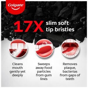 Colgate Slim Soft Charcoal Toothbrush (Buy 2 Get 2 Free) - 4 Pcs