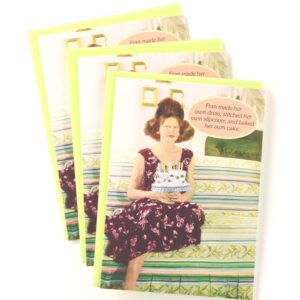 shade tree greetings funny women's birthday greeting card (5" x 7") by actual pictures | 3 pack + 3 envelopes (did her own hair)