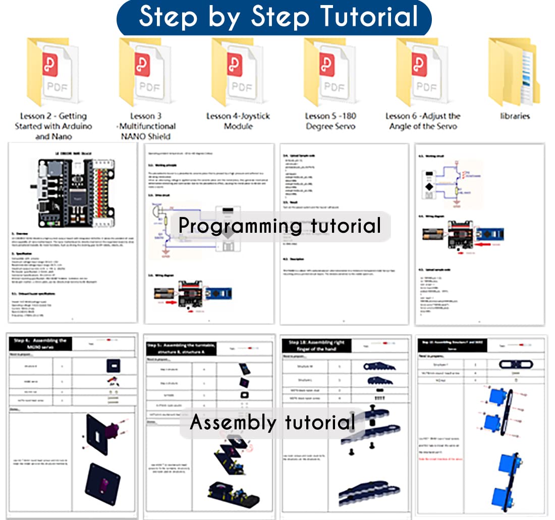 LK COKOINO Robot Arm for Arduino, Smart Robot Building Kit That can Memorize and Repeat Movements for Beginners/Teens/Adults to Learn Electronic, Programming, Math and Science