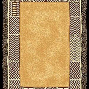 Champion Rugs African Tribal Print Area Rug Rug Non-Slip Floor Mat Living Room Bedroom (5’ 3” X 7’ 5”)