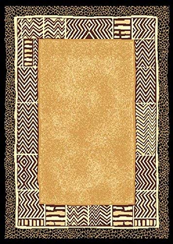 Champion Rugs African Tribal Print Area Rug Rug Non-Slip Floor Mat Living Room Bedroom (5’ 3” X 7’ 5”)