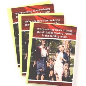 shade tree greetings best friend birthday greeting card (5" x 7") by actual pictures | 3 pack + 3 envelopes (nursing home trouble)