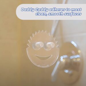 Scrub Daddy Sponge Holder - Daddy Caddy - Suction Sponge Holder for Smiley Face Sponge , Non-Slip Suction Cups, Sink Organizer for Kitchen and Bathroom, Self Draining, Dishwasher Safe - 2ct