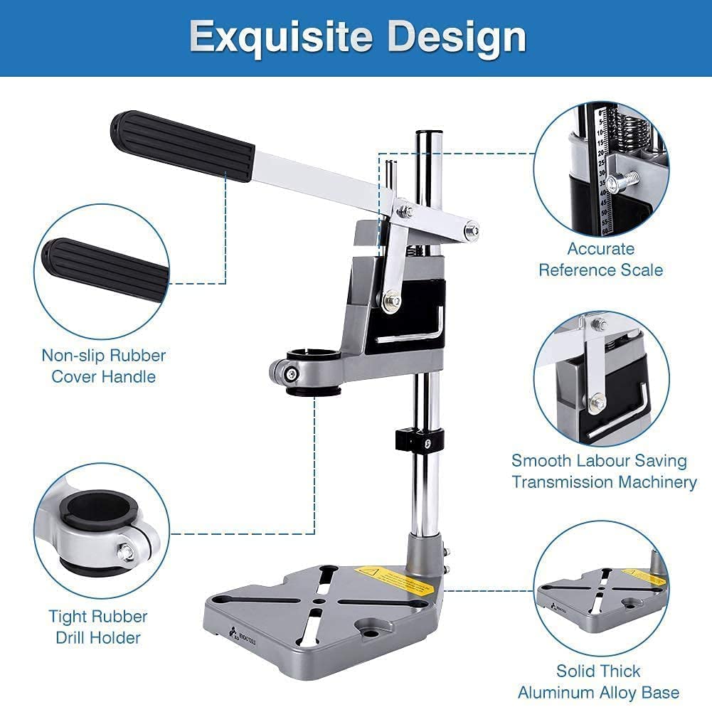 GOTOTOP Drill Press,Adjustable Desktop Drill Stand,Rotary Tool Holder,Universal Bench Clamp Workbench Repair Tool,Multifunctional Rotary Tool Drilling Hole Station for Drilling Collect Workshop