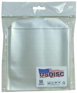 usdisc storage pockets 6.25 x 6.25, flap, 4mil stamp, die & stencil, clear, pack of 50