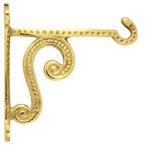 needzo brass ornate wall hook, mount bracket for orthodox church and oil candles, 4 1/8 inches