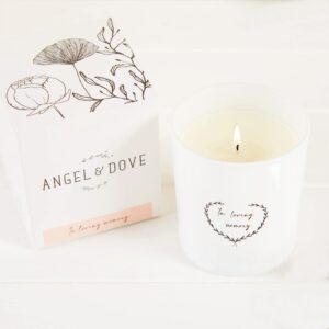 ANGEL & DOVE Luxury 'in Loving Memory' Soy Wax Remembrance Candle - Sympathy Gift, Memorial to Light in Memory of a Loved One