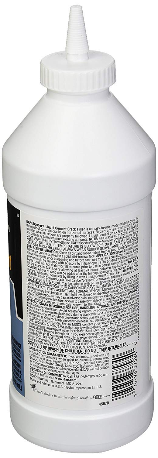 DAP 37584 Liquid Cement Crack Filler-Quart Bottle (2 Pack)