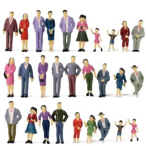 p2501 model trains architectural 1:25 scale painted figures scale g sitting and standing people model railway layout new (28 pcs)