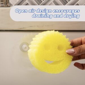 Scrub Daddy Sponge Holder - Daddy Caddy - Suction Sponge Holder for Smiley Face Sponge , Non-Slip Suction Cups, Sink Organizer for Kitchen and Bathroom, Self Draining, Dishwasher Safe - 2ct