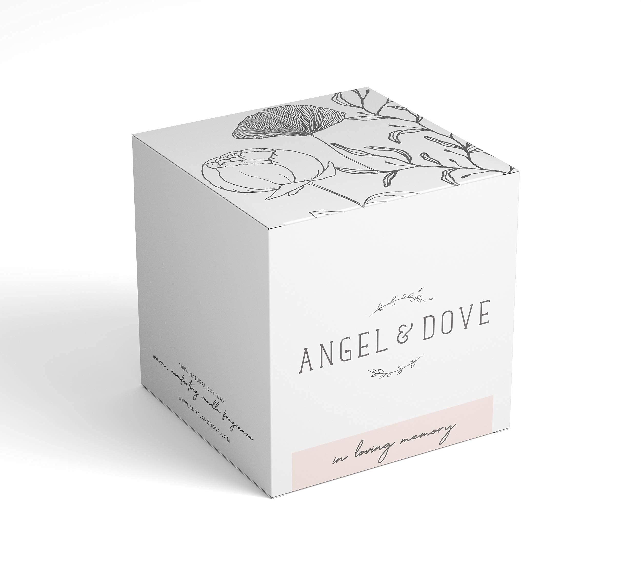 ANGEL & DOVE Luxury 'in Loving Memory' Soy Wax Remembrance Candle - Sympathy Gift, Memorial to Light in Memory of a Loved One