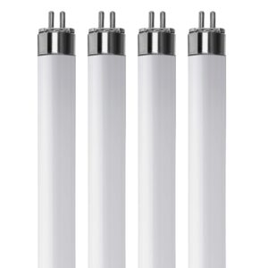 (pack of 4) led direct replacement f8t5/ww - t5 - 5 watt - 12" - 500 lumens - super long life light bulbs - by kor (warm white (3000k))