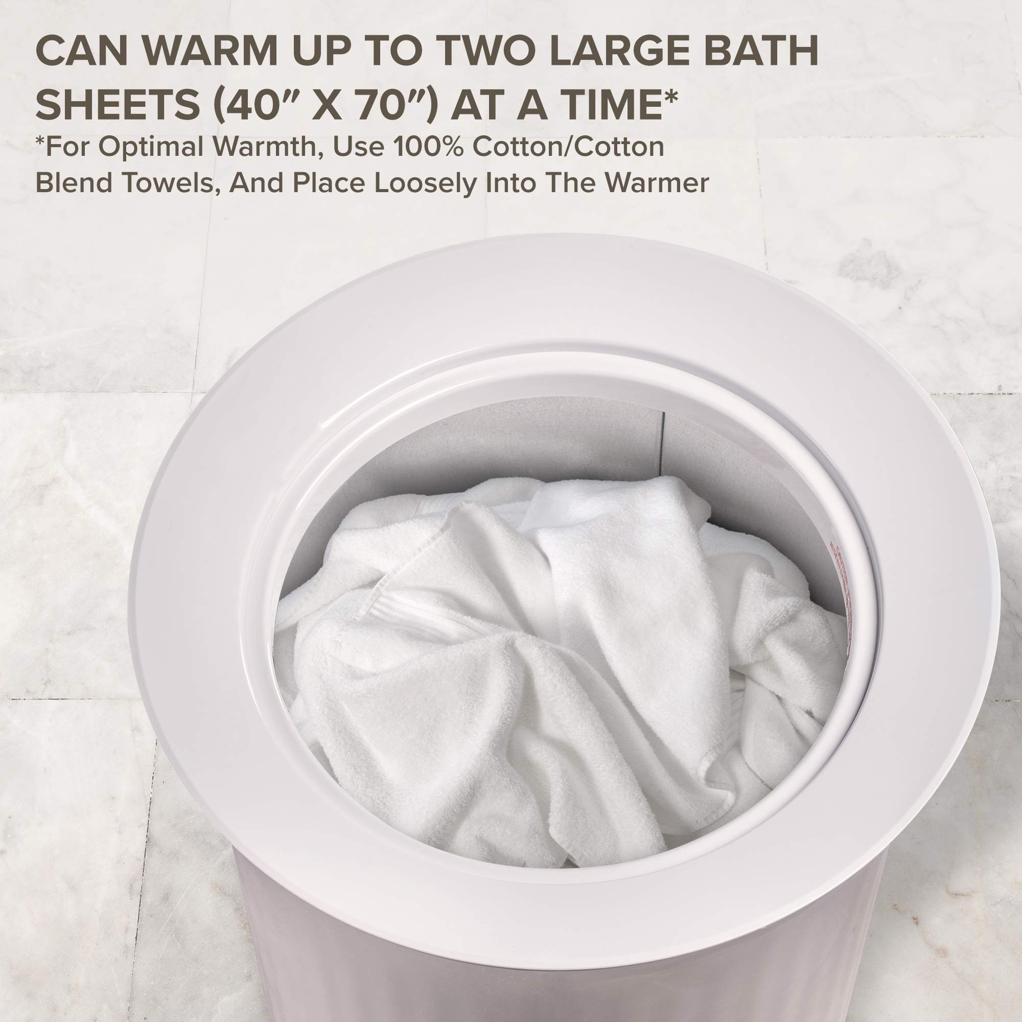 Live Fine Towel Warmer | Bucket Style Luxury Heater with LED Display, Adjustable Timer, Auto Shut-Off | Fits 40” x 70” Oversized Towel - Height 21.25 Inches and 12.9 Inches Wide