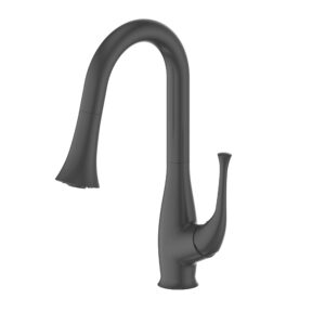 zline shakespeare kitchen faucet in electric matte black (11-0129-emb)