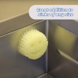 Scrub Daddy Sponge Holder - Daddy Caddy - Suction Sponge Holder for Smiley Face Sponge , Non-Slip Suction Cups, Sink Organizer for Kitchen and Bathroom, Self Draining, Dishwasher Safe - 2ct