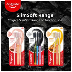 Colgate Slim Soft Charcoal Toothbrush (Buy 2 Get 2 Free) - 4 Pcs