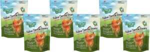 emerald pet 6 pack of catnip feline dental treats, 3 ounces each, grain-free cat treats made in the usa