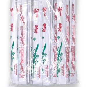 Chinese Bamboo Disposable Chopsticks - Pack of 100 Pairs, 9" long, Has Directions on the Back of Each Pair! Great for Everyone and Food Service Customers!