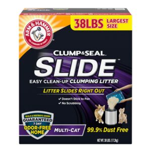 arm & hammer slide cat litter - clumping multi-cat, 38 lbs.