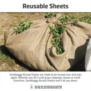 Sandbaggy Burlap Square 80 inch x 80 inch - for Landscaping, Construction, Decor, Tablecloth (1000 Sheets)