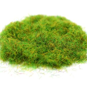 Stonehaven Miniatures Static Grass, Bright Green - 2mm Length Fibers - Master Quality Base & Scenery Flock - Realistic Texture & Detail - for 28mm Scale Table Top War Game Miniatures - Made in USA