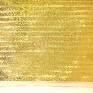 Metallic Foil Striped Brocade Fabric 56" Wide 100% Polyester Sold by The Yard (Gold/Gold)