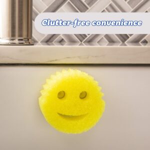 Scrub Daddy Sponge Holder - Daddy Caddy - Suction Sponge Holder for Smiley Face Sponge , Non-Slip Suction Cups, Sink Organizer for Kitchen and Bathroom, Self Draining, Dishwasher Safe - 2ct