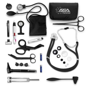 asa techmed deluxe nurse starter kit - complete diagnostic tools, portable, durable, lightweight, and comprehensive