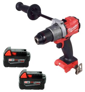 milwaukee 2804-20 18v 1/2" hammer drill,2pc. 48-11-1850 5.0ah battery