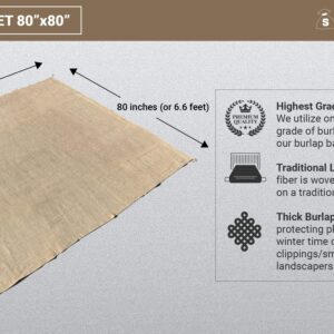 Sandbaggy Burlap Square 80 inch x 80 inch - for Landscaping, Construction, Decor, Tablecloth (1000 Sheets)