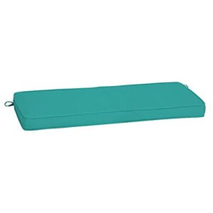 arden selections outdoor bench cushion 18 x 46, surf teal