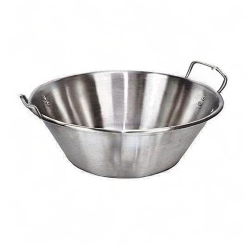 Cazo Grande Para Carnitas Extra Large 18" inch Stainless Steel Heavy Duty Acero Inoxidable Wok comal Fry