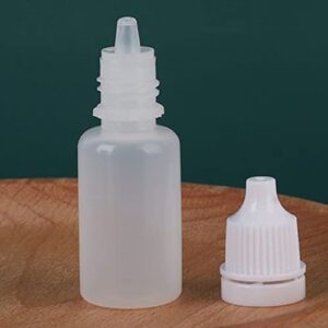 Othmro 10Pcs 0.3oz PE Plastic Lab Eye Dropper Bottles 10ml Squeezable Eye Liquid Dropper Bottle Small Mouth Drop Bottles Liquid Sample Seal Storage Bottles with Yellow Cap for Travel Kitchen