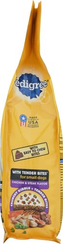 Pedigree With Tender Bites for Small Dogs Adult Dry Dog Food, Chicken and Steak Flavor, 3.5 lb. Bag