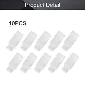 Othmro 10pcs 100ml/3.38oz Plastic Lab Chemical Reagent Bottles,10pcs 19.5mmx95mm(IDxH) Square Wide Mouth Liquid/Solid Sample Storage Container Sealing Bottles Translucent with Cap