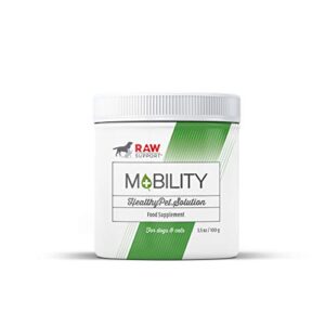 raw support mobility 3.5oz, measuring spoon included. 12 supplement options (digestion,healing,balance,joint,complete,allergy,breath,cleanse,calm,krill,energy)